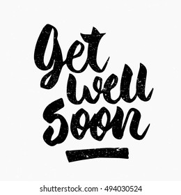 Get Well Soon Quote Ink Hand Stock Vector (Royalty Free) 494030524 ...
