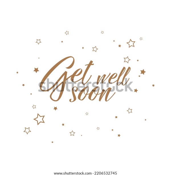 Get Well Soon Sign On White Stock Vector (Royalty Free) 2206532745 ...