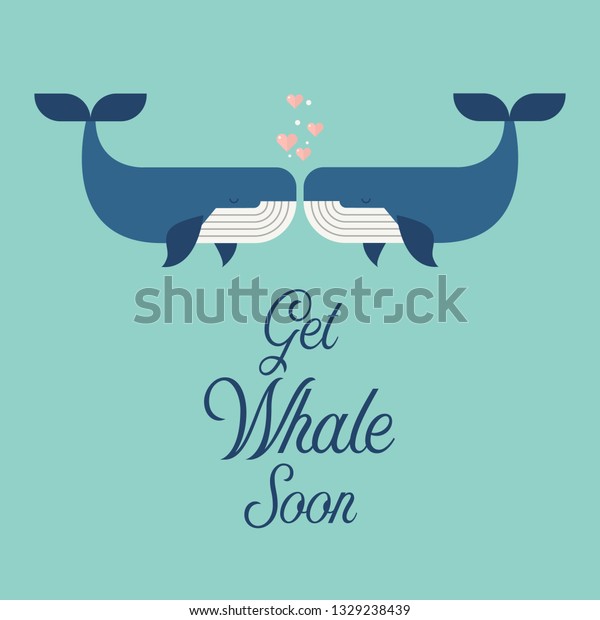 Get Whale Soon Word Cute Whales Stock Vector (Royalty Free) 1329238439