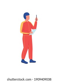 Getting Information Tests Flat Color Vector Stock Vector (Royalty Free ...