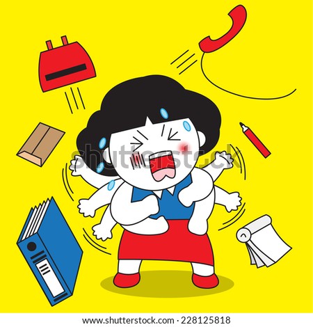 Getting Mad Work Character Illustration Stock Vector (Royalty Free ...