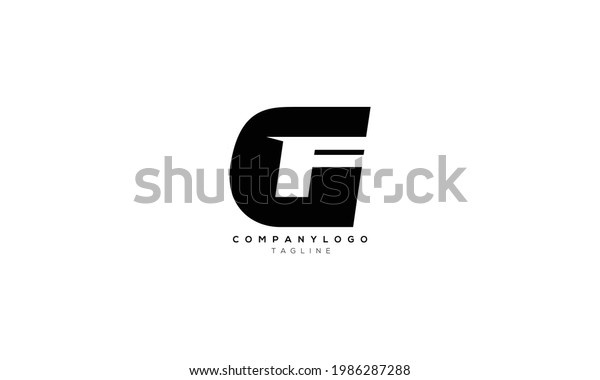 Gf Fg G F Abstract Initial Stock Vector (Royalty Free) 1986287288 ...