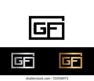 Gf Logo Letter Design Vector Black Stock Vector (Royalty Free ...