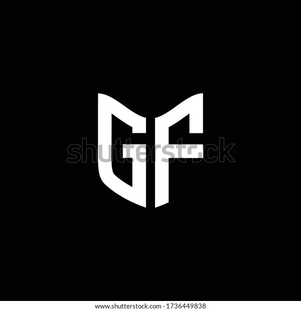 Gf Logo Monogram Shield Shape Design Stock Vector (Royalty Free ...
