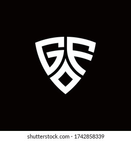 Gf Monogram Logo Modern Shield Style Stock Vector (Royalty Free ...