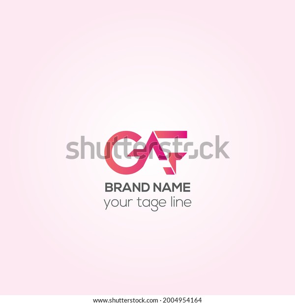 Gfa Vector Logo Design Brand Identity Stock Vector (Royalty Free ...