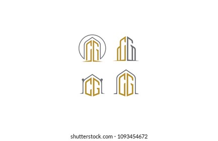 Gg Building Skyline Logo Stock Vector (Royalty Free) 1093454672 ...