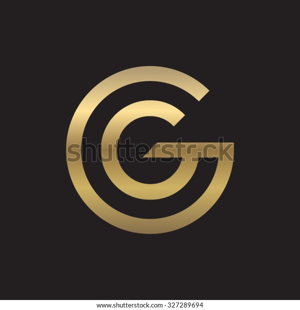 Gg Letters Golden Circle G Shape Stock Vector (Royalty Free) 327289694