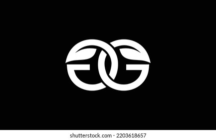 Gg Logo Design Concept Background Initial Stock Vector (Royalty Free ...
