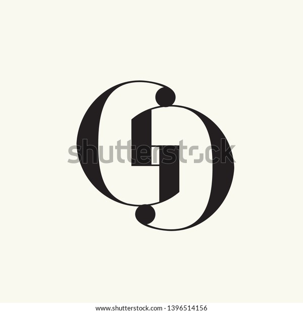 Gg Monogramtypographic Logo Double Letter Guppercase Stock Vector ...