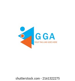Gga Letter Logo Creative Design Vector Stock Vector (Royalty Free ...