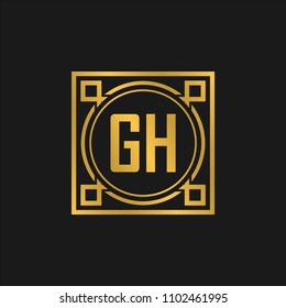 Gh Initial Logo Luxury Ornament Crown: vector de stock (libre de ...