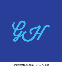 Gh Letter Creative Square Background Stock Vector (Royalty Free ...