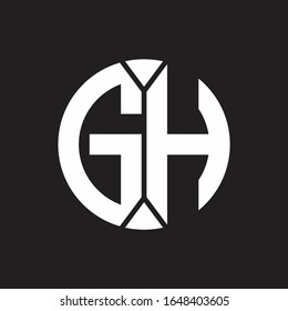 Gh Logo Monogram Piece Circle Ribbon Stock Vector (Royalty Free ...