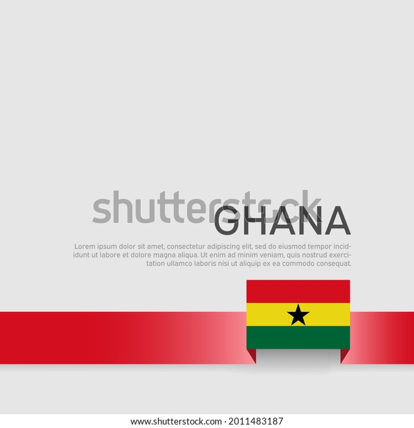 Ghana Flag Background Ghana State Patriotic Stock Vector (Royalty Free ...