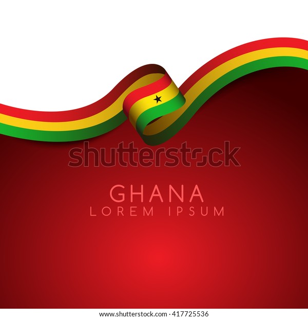 Ghana Flag Ribbon Vector Illustration Stock Vector (Royalty Free ...