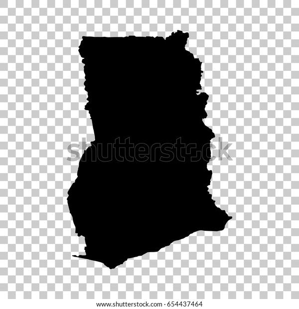 Ghana Map Isolated On Transparent Background Stock Vector (Royalty Free ...
