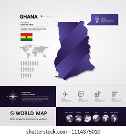 Ghana Map Vector Illustration Stock Vector (Royalty Free) 1114375010 ...