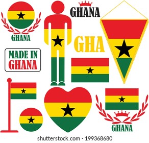 Ghana Flag Brush Strokes Drawn By Stock Vector (Royalty Free) 1871909599