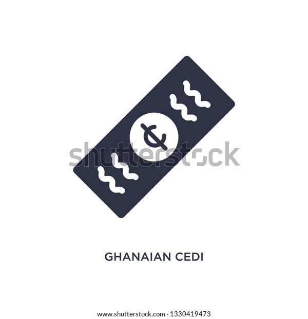Ghanaian Cedi Icon Simple Element Illustration: เวกเตอร์สต็อก (ปลอดค่า ...