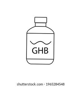 Ghb Bottle Outline Icon Linear Style Stock Vector (Royalty Free ...