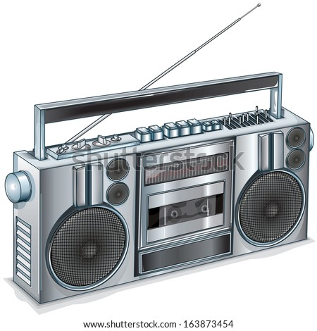 Ghetto Blaster Stereo System Ghetto Blaster Easy Stock Vector (Royalty ...