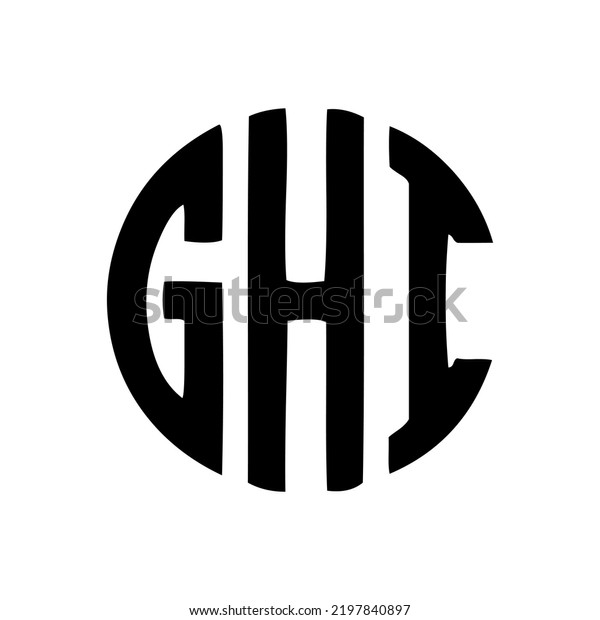 Ghi Letter Logo Design Bw Stock Vector (Royalty Free) 2197840897 ...