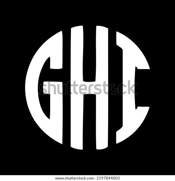 Ghi Letter Logo Design Bw Stock Vector (Royalty Free) 2197844003 ...