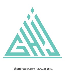 Ghij Three Letters Triangle Letter Mark Stock Vector (Royalty Free ...