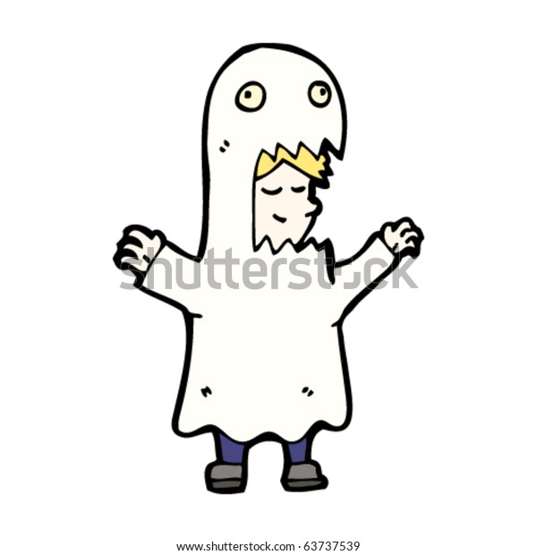 Ghost Costume Cartoon Stock Vector (Royalty Free) 63737539 | Shutterstock