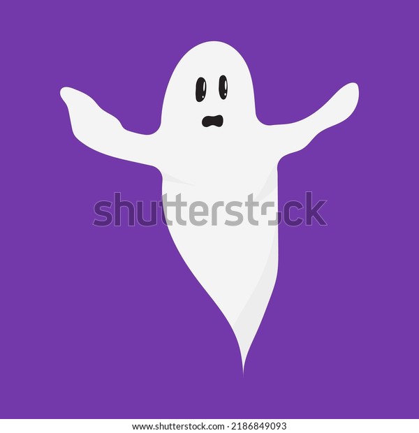 Fantôme. Joli Halloween Ghost Vector.illustration enfantine : image ...