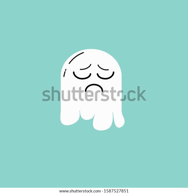 Ghost Emojis Sad Faces Stock Vector (Royalty Free) 1587527851