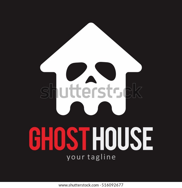 Ghost House Logo Icon Symbol Emblem: เวกเตอร์สต็อก (ปลอดค่าลิขสิทธิ์ ...