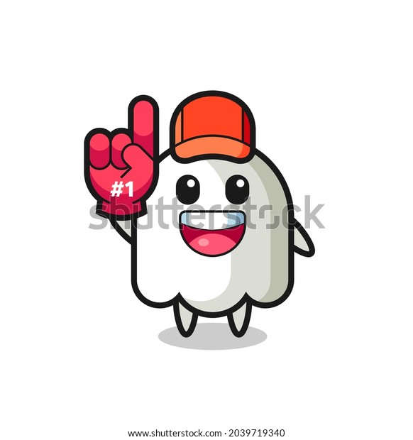 Ghost Illustration Cartoon Number 1 Fans Stock Vector (Royalty Free ...