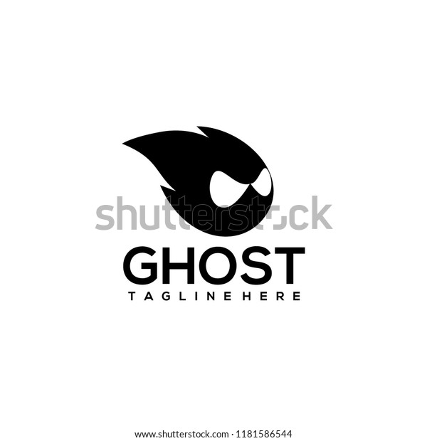 Ghost Logo Design Stock Vector (Royalty Free) 1181586544