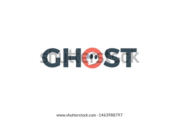 Ghost Logo Formed By Wordmark Style Stock Vector (Royalty Free) 1463988797