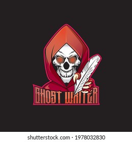 Ghost Logo Ghost Writing Logo Deisng Stock Vector (Royalty Free ...