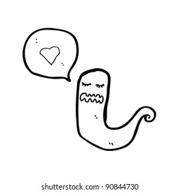 Ghost Love Heart Cartoon Stock Vector (Royalty Free) 90844730 ...