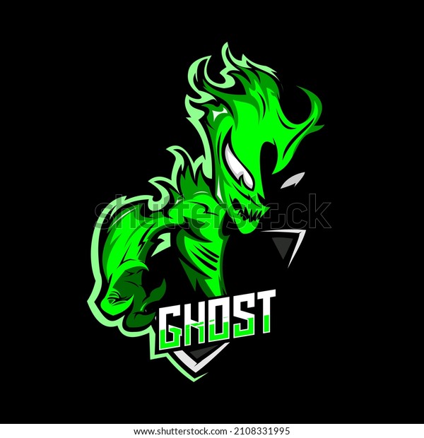 Ghost Mascot Logo Gaming Iustration Gaming Stock Vector (Royalty Free ...