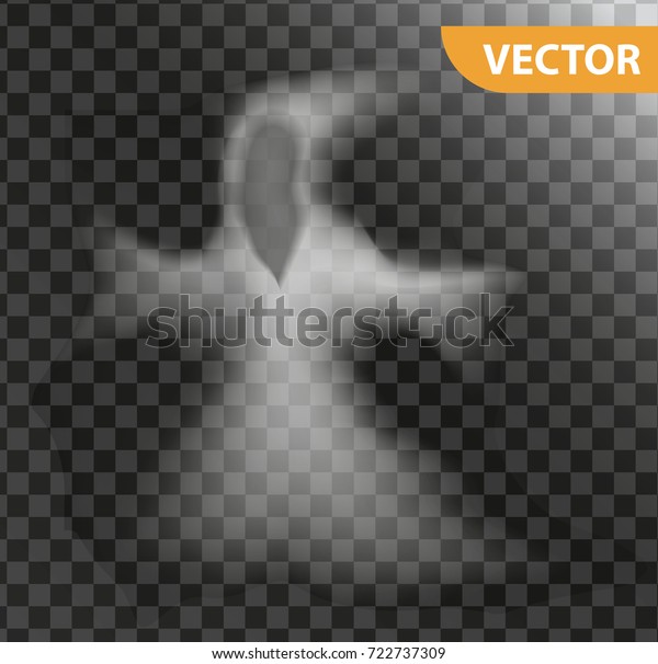 Ghost On Transparent Background Halloween Concept Stock Vector (Royalty ...