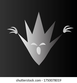 Ghost Scary Cartoon Character Sharp Claws Stock Vector (Royalty Free ...