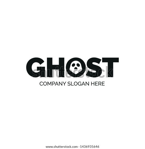 Ghost Show Logo Template Design Stock Vector (Royalty Free) 1436935646