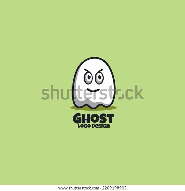 Ghost Spooky Logo Design Illustration Stock Vector (Royalty Free ...