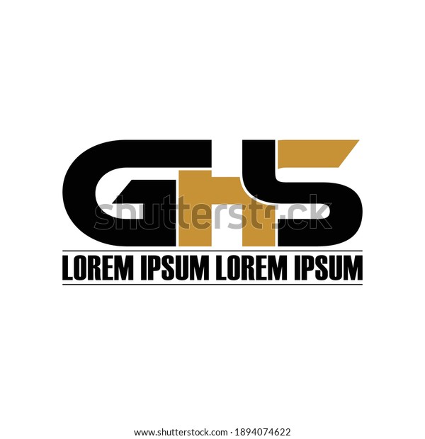 Ghs Letter Monogram Logo Design Vector Stock Vector (Royalty Free ...