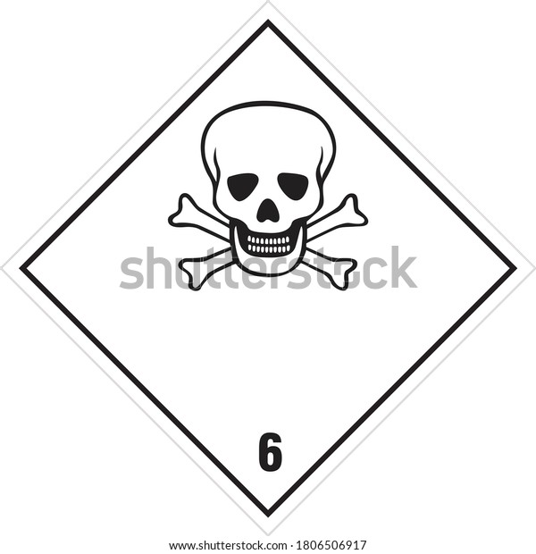 Ghs Pictogram Poison Class 6 Vector Stock Vector (Royalty Free ...