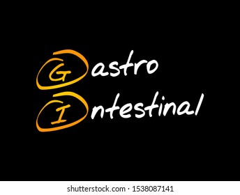 Gi Gastrointestinal Acronym Concept Background Stock Vector (Royalty ...