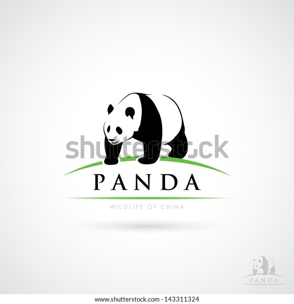 Giant Panda Label Vector Illustration Stock Vector (Royalty Free ...
