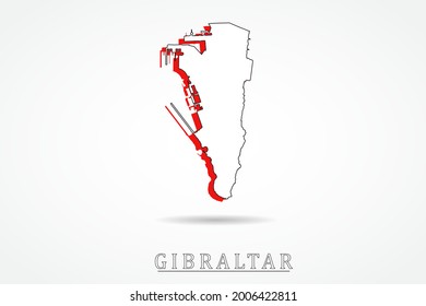 Gibraltar Map World Map International Vector Stock Vector (Royalty Free ...