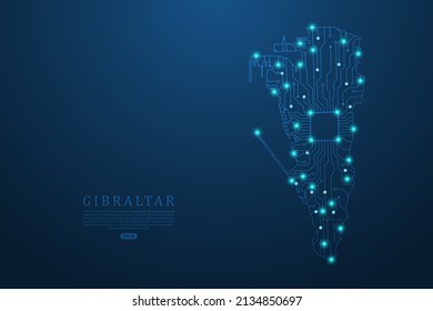 Gibraltar Map World Map Vector Template Stock Vector (Royalty Free ...