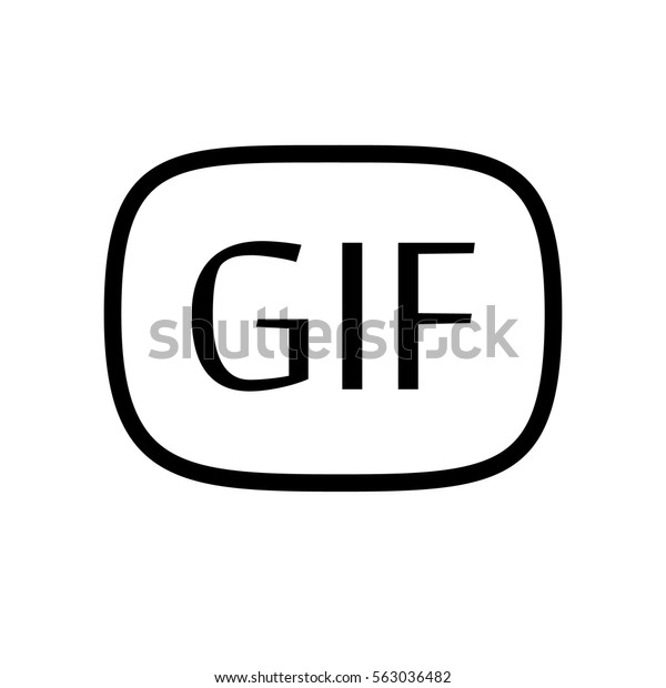 Gif Animation Button Icon Stock Vector (Royalty Free) 563036482 ...